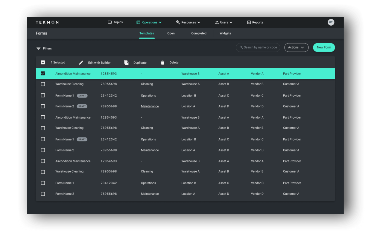 Tekmon Web Application - Mozzarella Studio